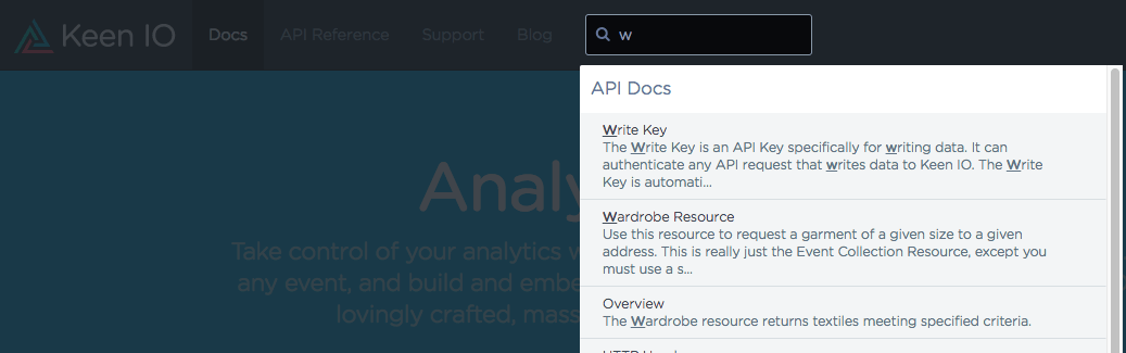 Announcing: Search on Keen Docs - Keen - Event Streaming Platform